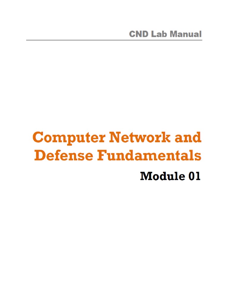CND Labs Module 01 Computer Network and Defense Fundamentals | PDF ...