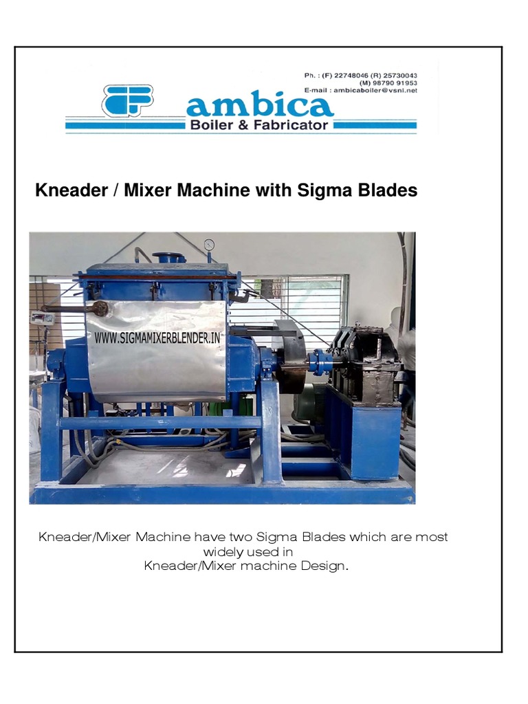 Sigma Mixer Catalog New | Mixer (Cooking) | Machines