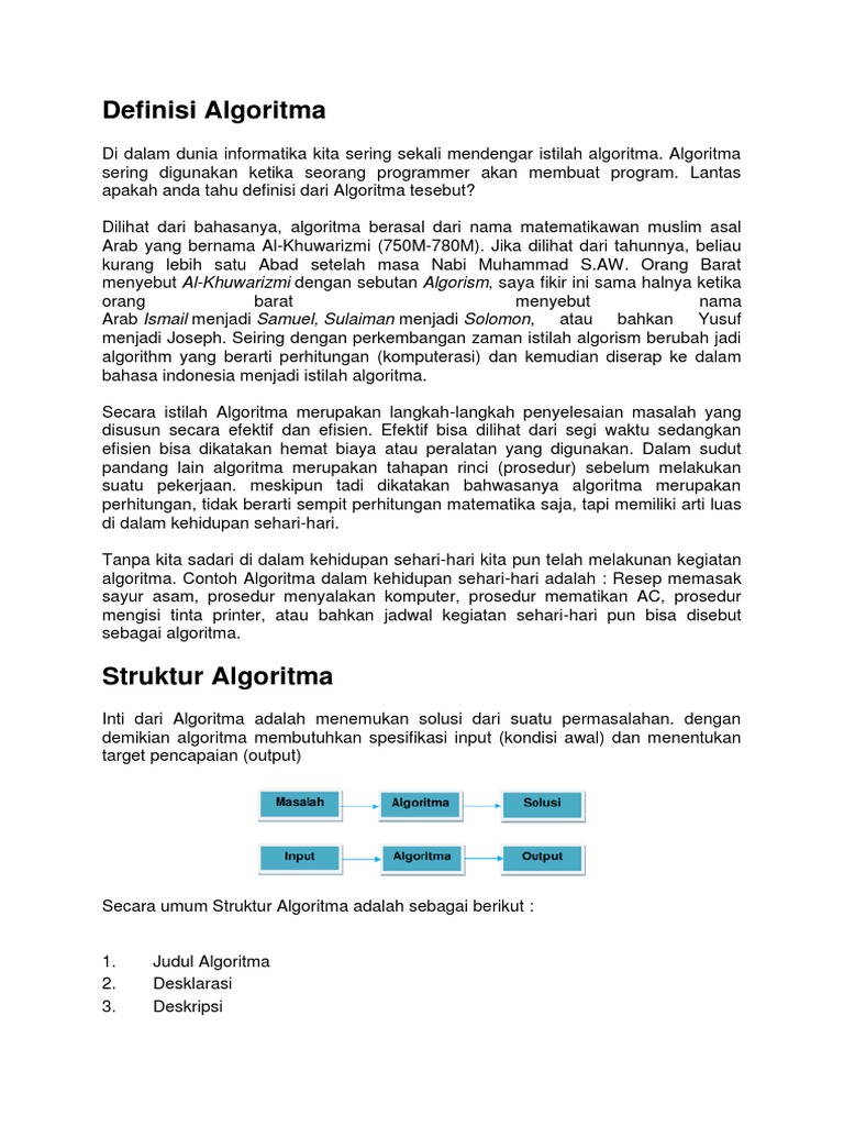Definisi Algoritma | PDF