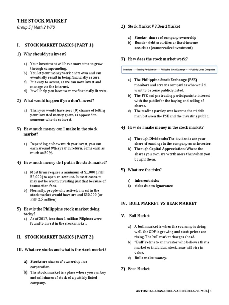 Math and The Stock Market | PDF | Stocks | Stock Market
