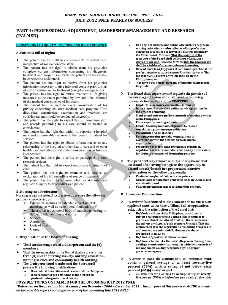 Palmar PDF | Download Free PDF | Nursing | Leadership