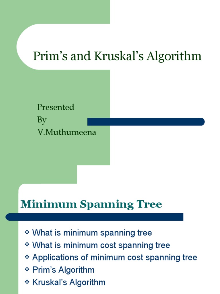 Prim's and Kruskal's Algorithm | PDF | Theoretical Computer Science ...