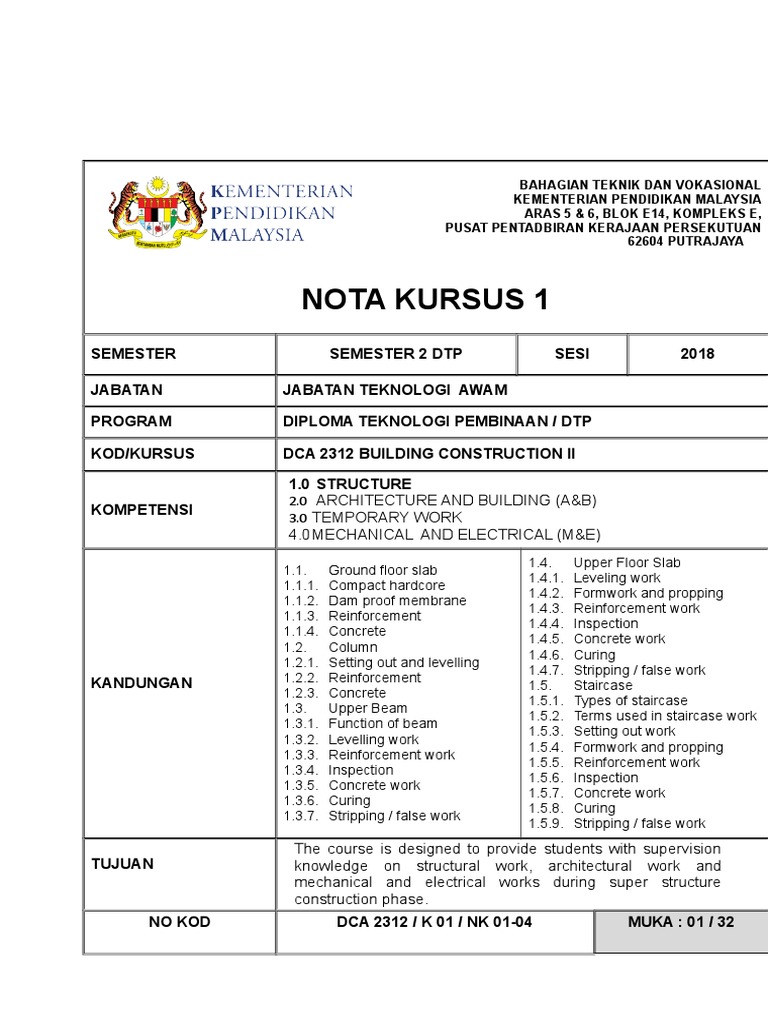 Building Construction II Overview | PDF