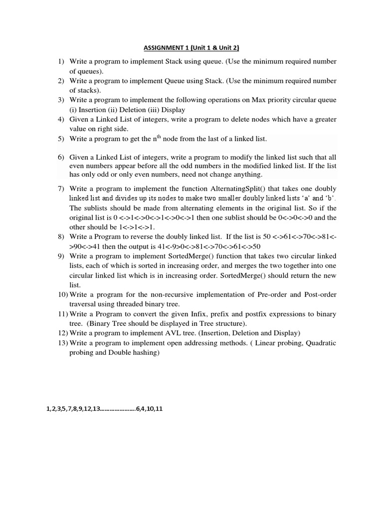 Data Structures Programming Assignments | PDF | Technology & Engineering