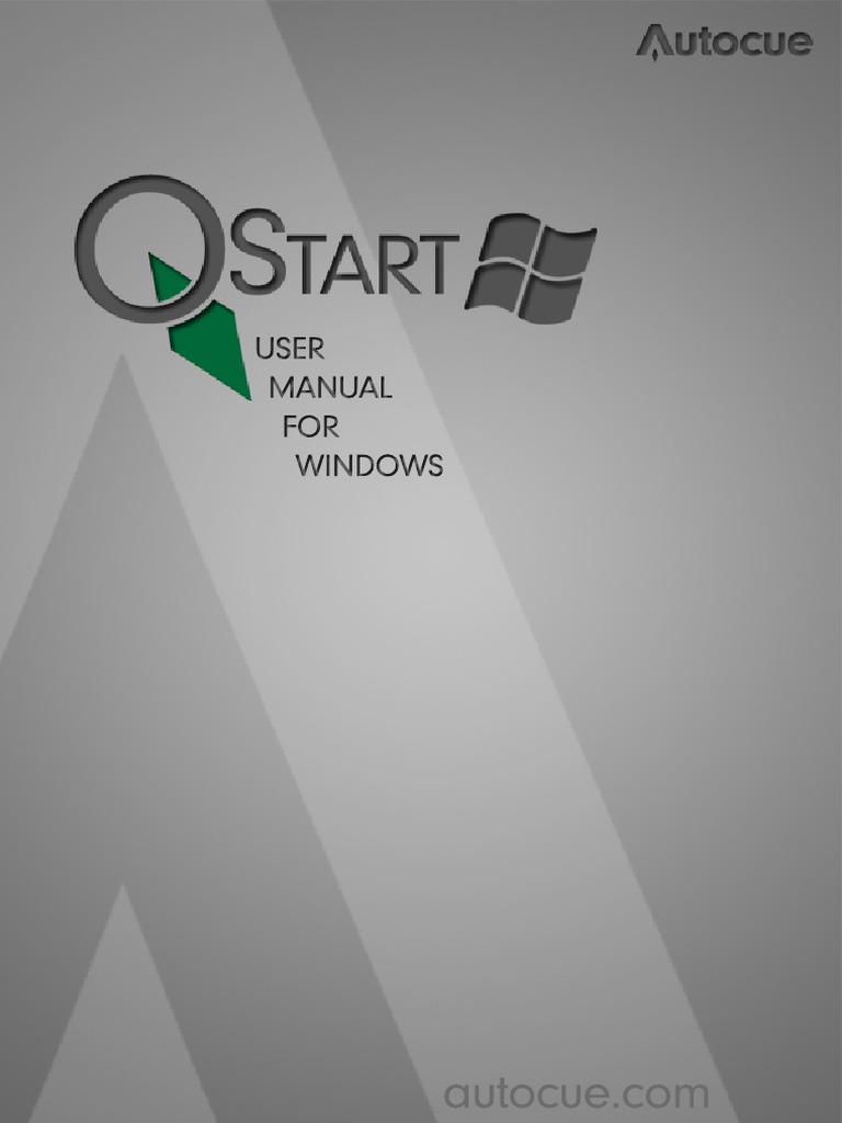 QStart Windows Software Manual | PDF | Button (Computing) | Graphical ...