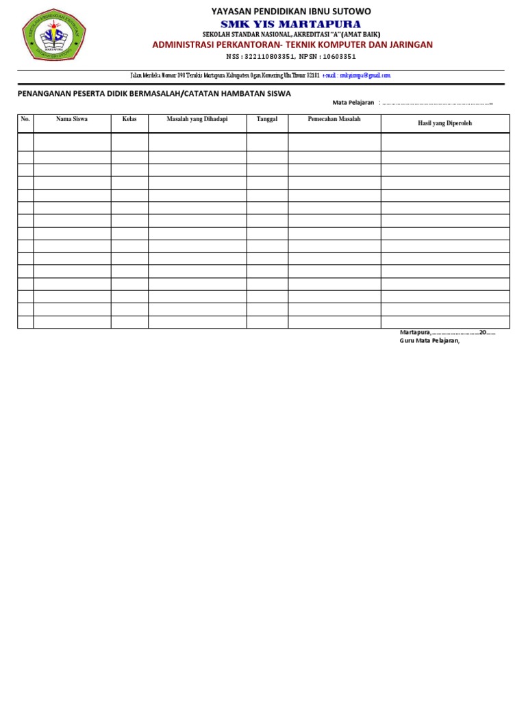 Rekap Kehadiran Siswa Dan Penilaian Sikap | PDF