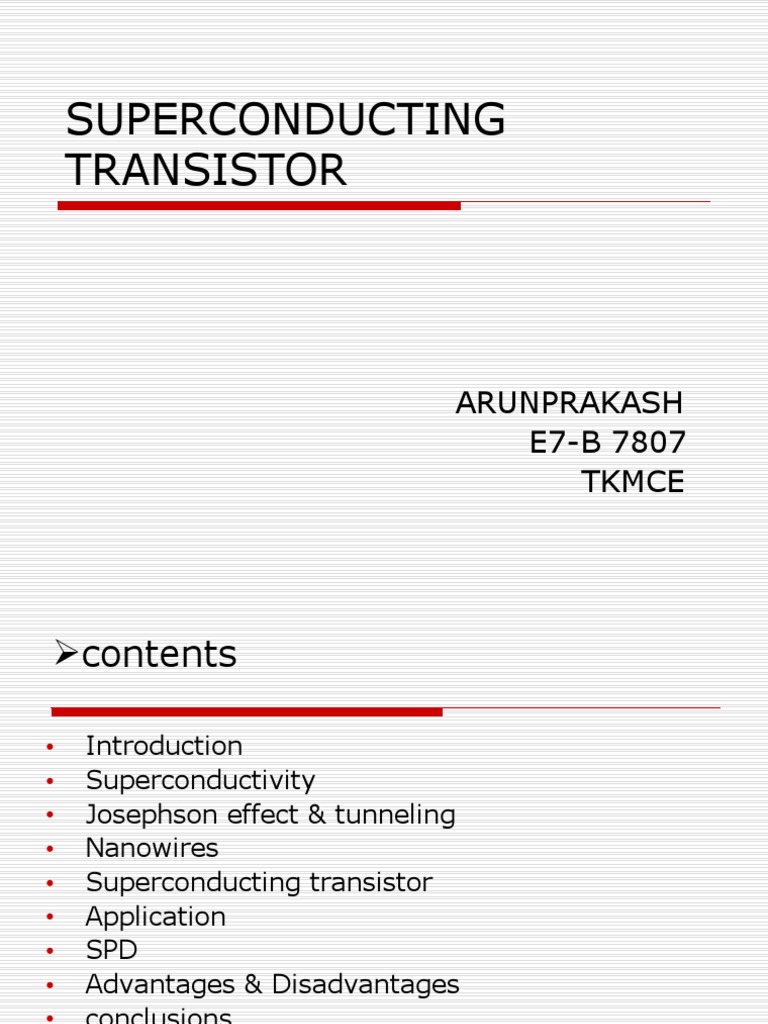 Superconducting Transistor | PDF | Superconductivity | Nanowire
