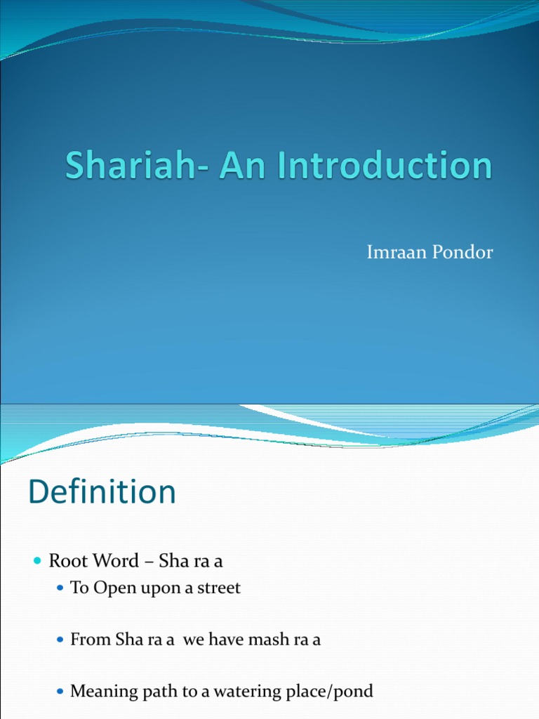 Understanding Shariah Law and Fiqh | PDF | Hadith | Sharia