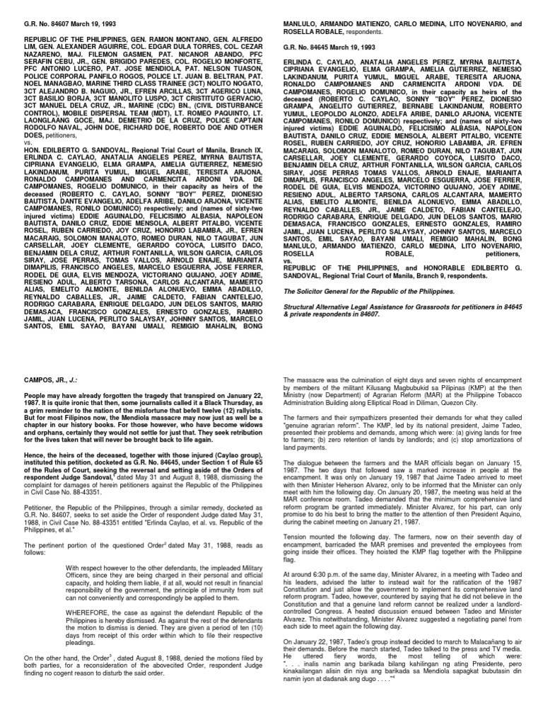 Republic vs. Judge Edilberto Sandoval - March 19, 1993 PDF | PDF ...