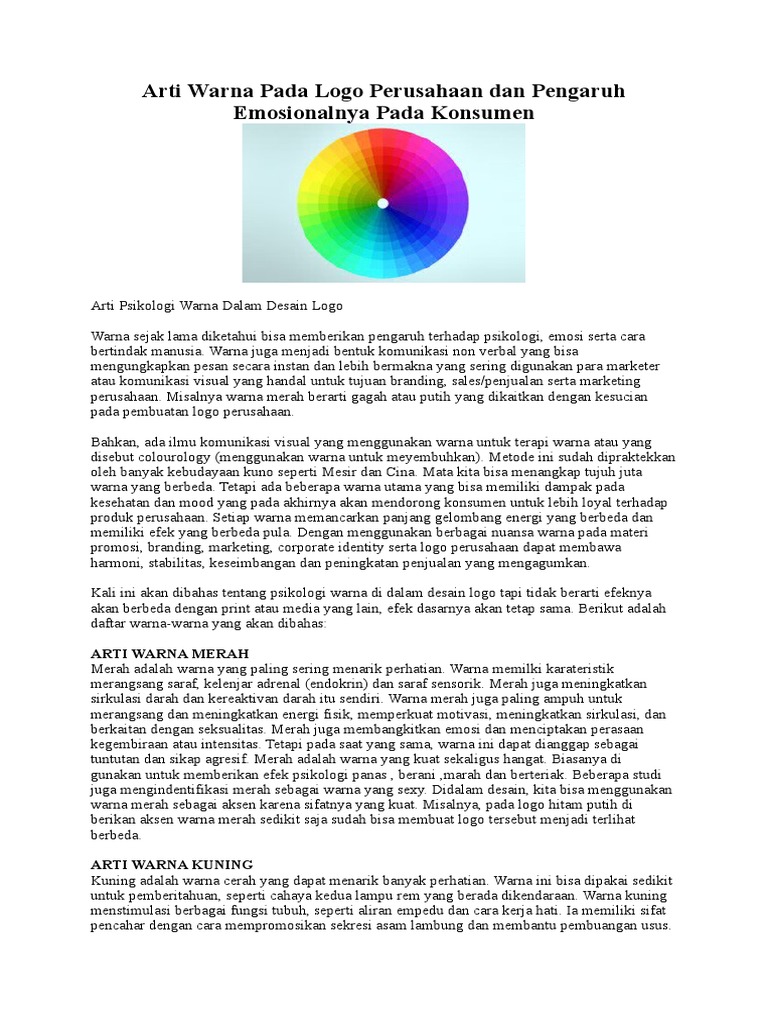 Arti Warna Pada Logo Perusahaan Dan Pengaruh Emosionalnya Pada Konsumen ...