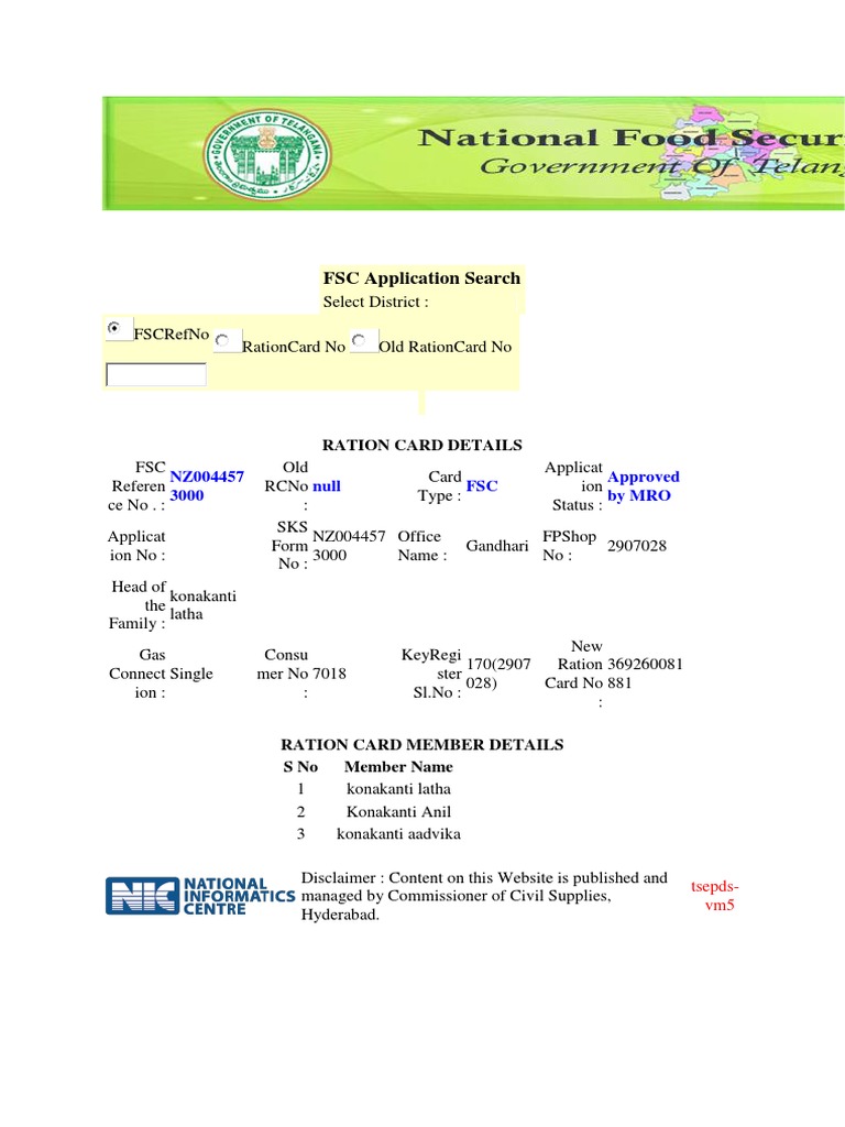 FSC Application Search | PDF