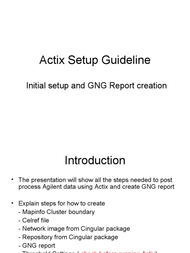 GNG Report Setup in Actix | PDF | Computer File | High Speed Packet Access