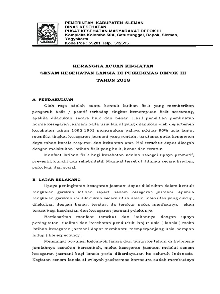 KAK Senam Lansia | PDF