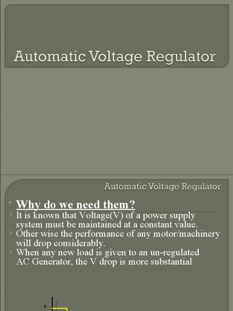 Automatic Voltage Regulator | PDF