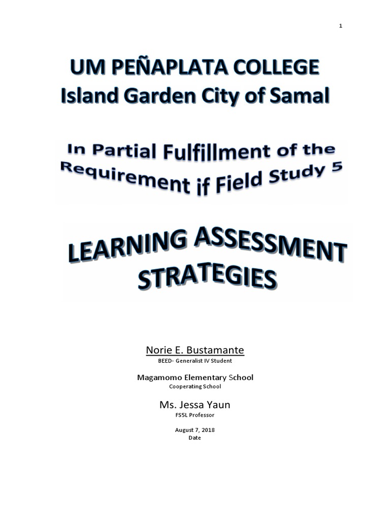 Field Study 5 | PDF | Educational Assessment | Neuropsychological ...