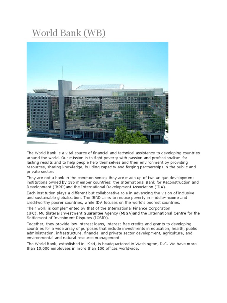 World Bank: Fighting Global Poverty | PDF | Asian Development Bank ...