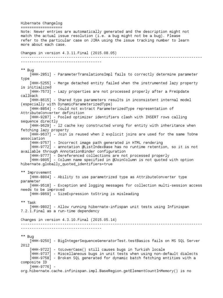 Change Log | PDF | Oracle Database | Data Management