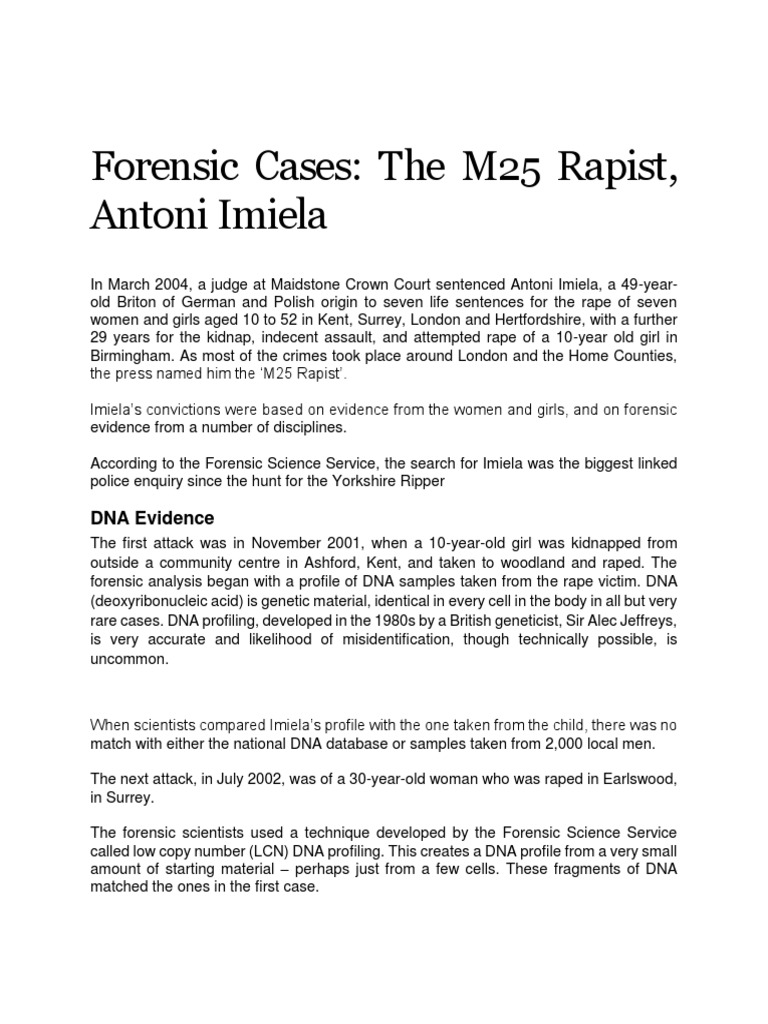 Forensic Case.docx | Dna Profiling | Forensic Science | Free 30-day ...