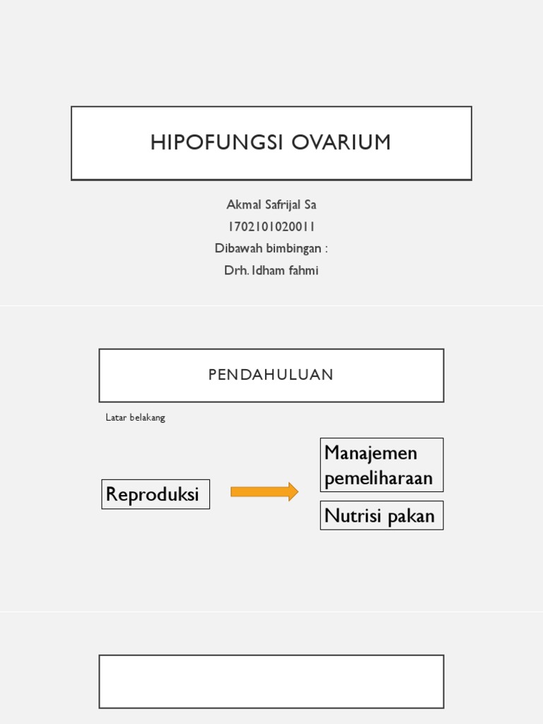 Hipofungsi Ovarium | PDF