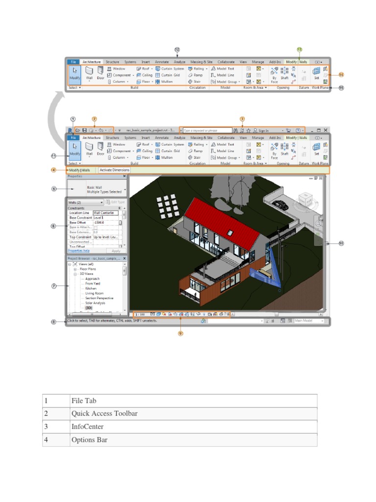 File Tab Quick Access Toolbar Infocenter Options Bar | PDF | Software ...