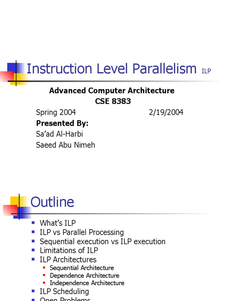 ILP Saad Saeed | PDF | Central Processing Unit | Computer Architecture