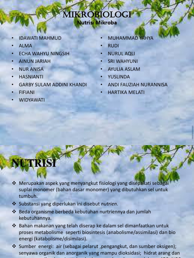 Nutrisi Mikroba | PDF