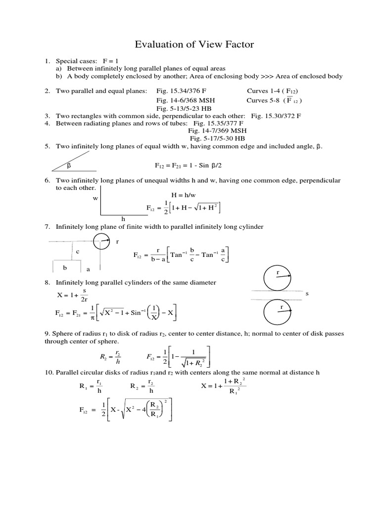 Evaluation of View Factor | PDF | Area | Sphere