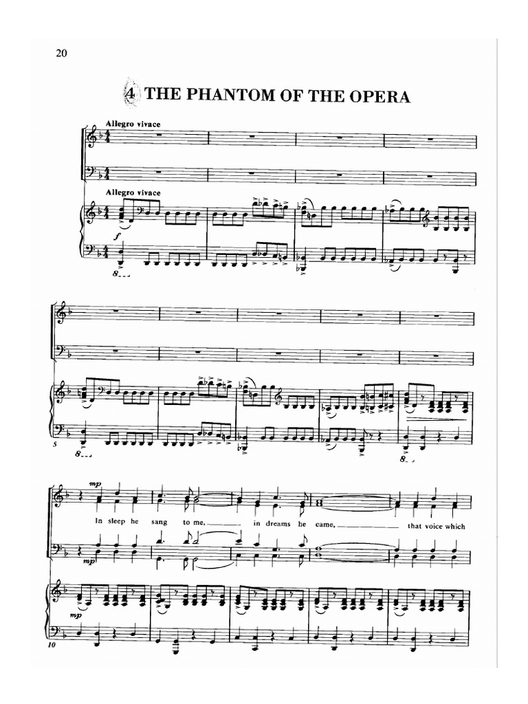 The Phantom of The Opera Choral Suit PDF | PDF