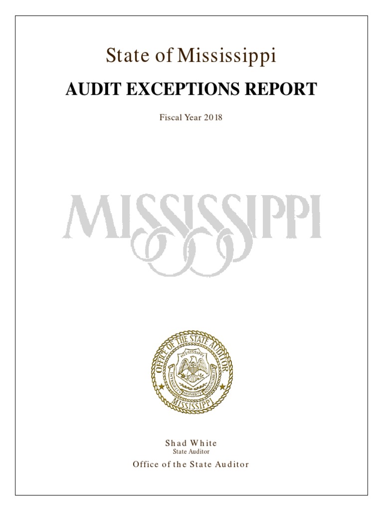 2018 State Auditor Exceptions Report | PDF | United States Federal ...