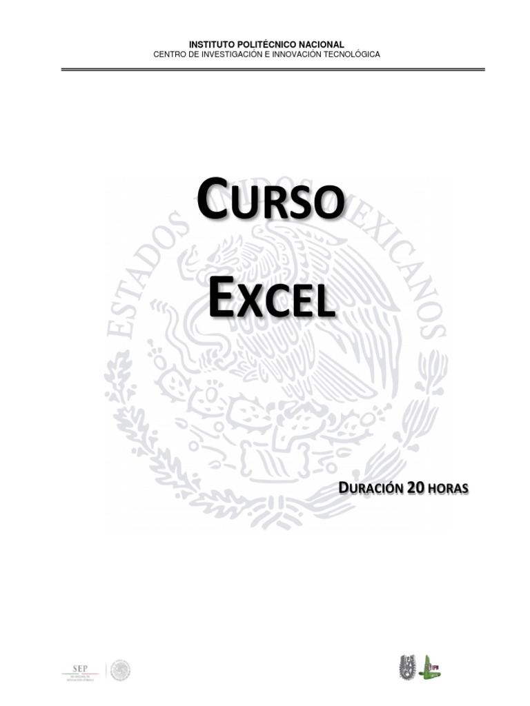 Manual Excel Basico PDF | PDF | Microsoft Excel | Hoja de cálculo