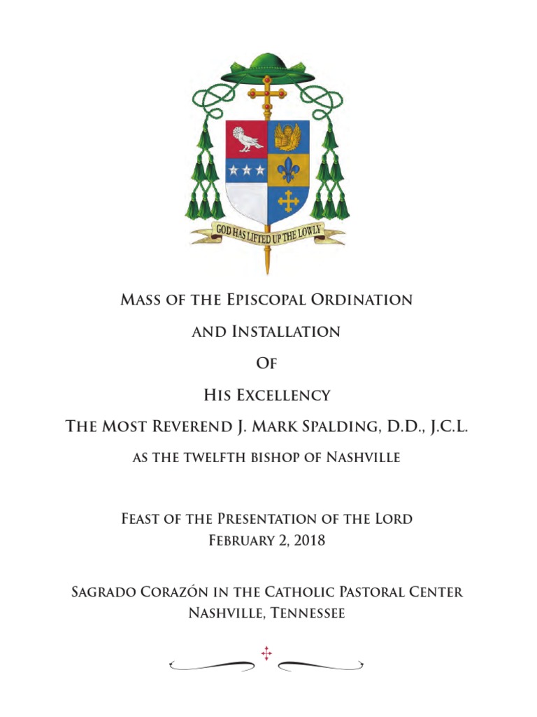 Mass of The Episcopal Ordination and Installation of His Excellency The ...