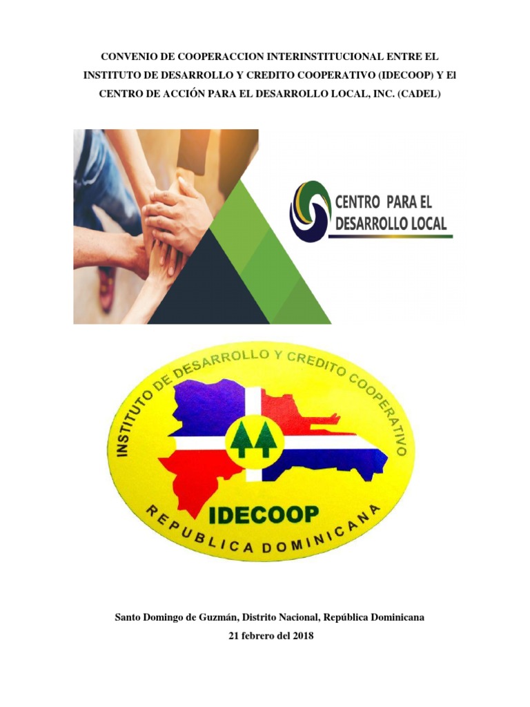 Acuerdo Idecoop - Cadel, Inc. | PDF | Cooperativa | Institución