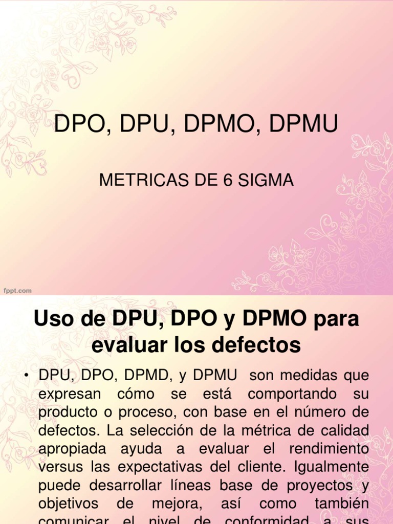 Dpmo Dpmu | PDF | Six Sigma | Science