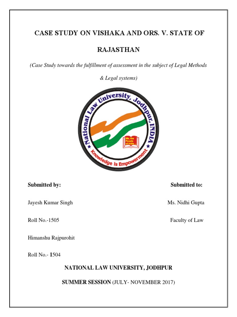 Case Analysis of Vishaka v State of Rajasthan | Sexual Harassment ...