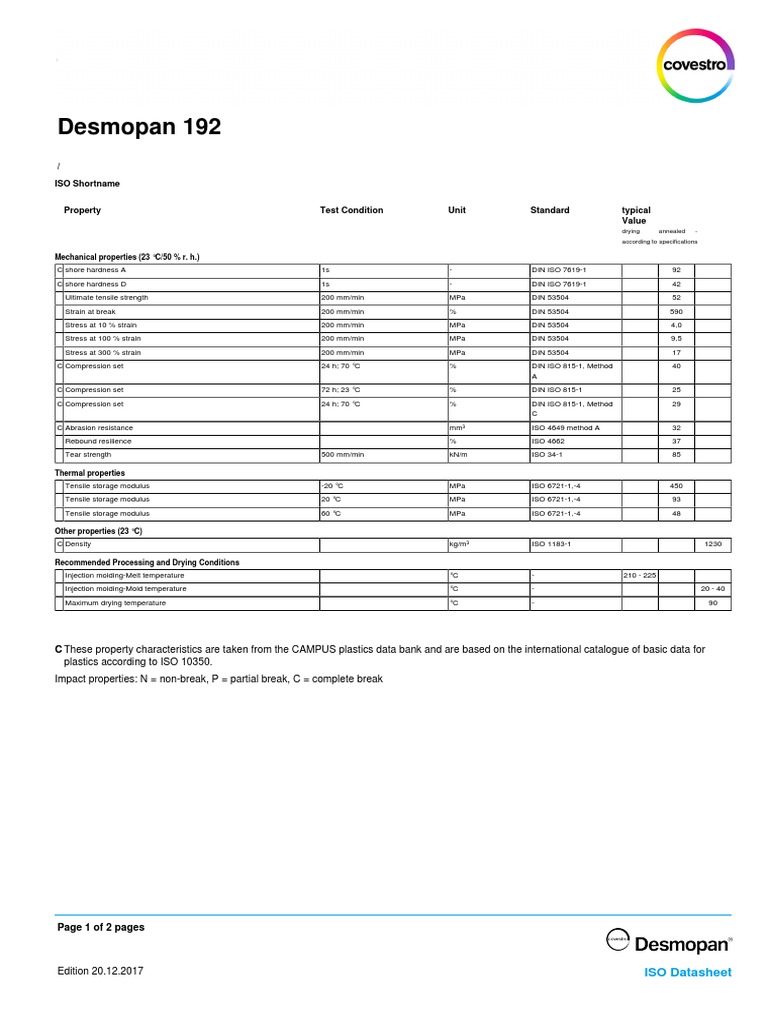 Desmopan 192 ISO | PDF