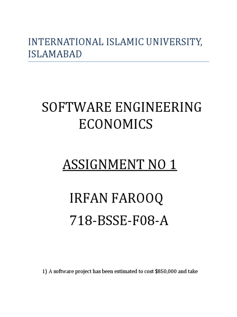 SEE - Assignment 1 by Irfan Farooq | PDF | Software | Information Age
