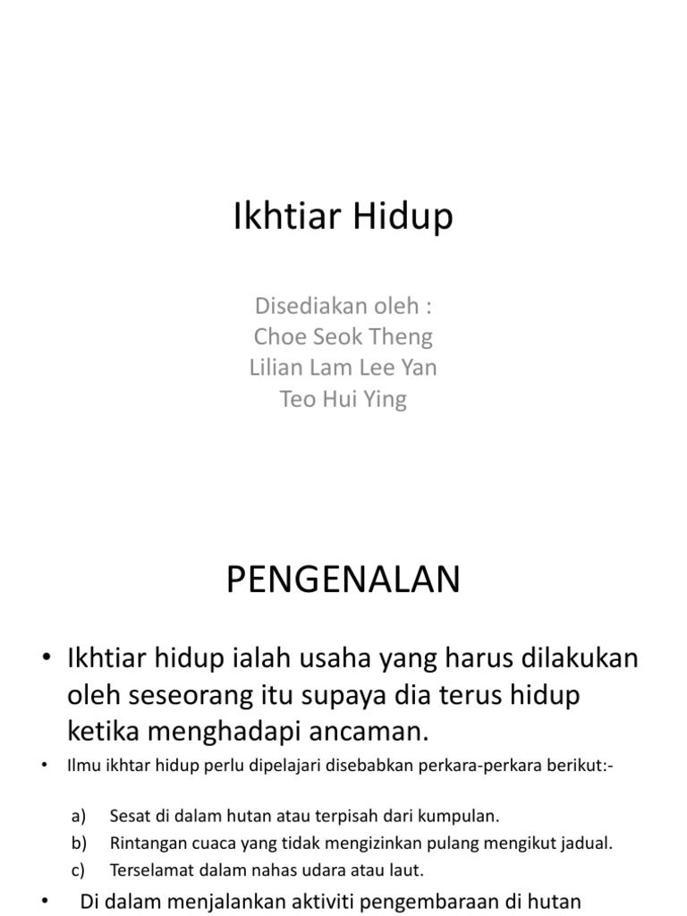 Ikhtiar Hidup | PDF