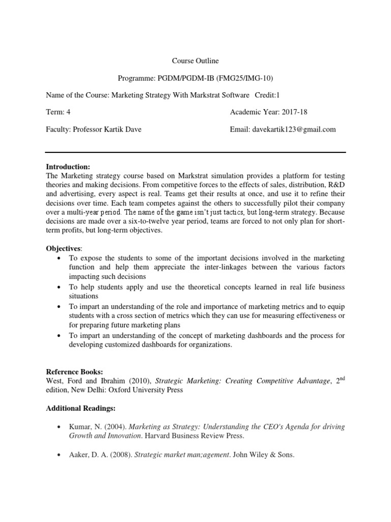 MSMS Prof - Kartik | PDF | Strategic Management | Marketing Strategy