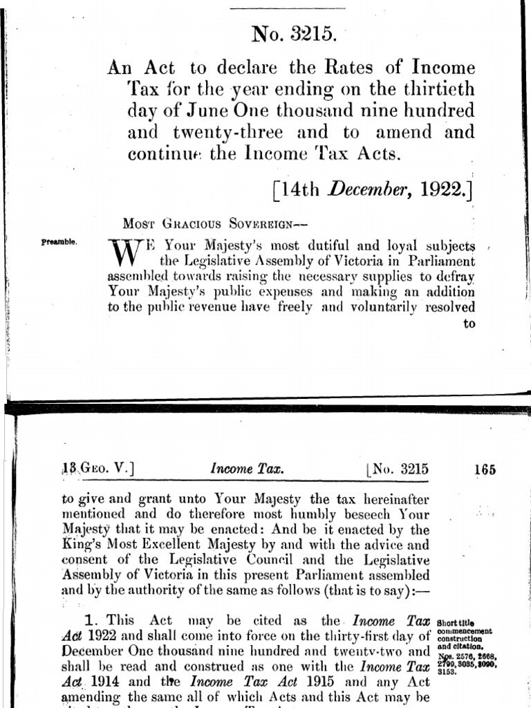 Tax Act 1922 | PDF | Income Tax In The United States | Taxpayer