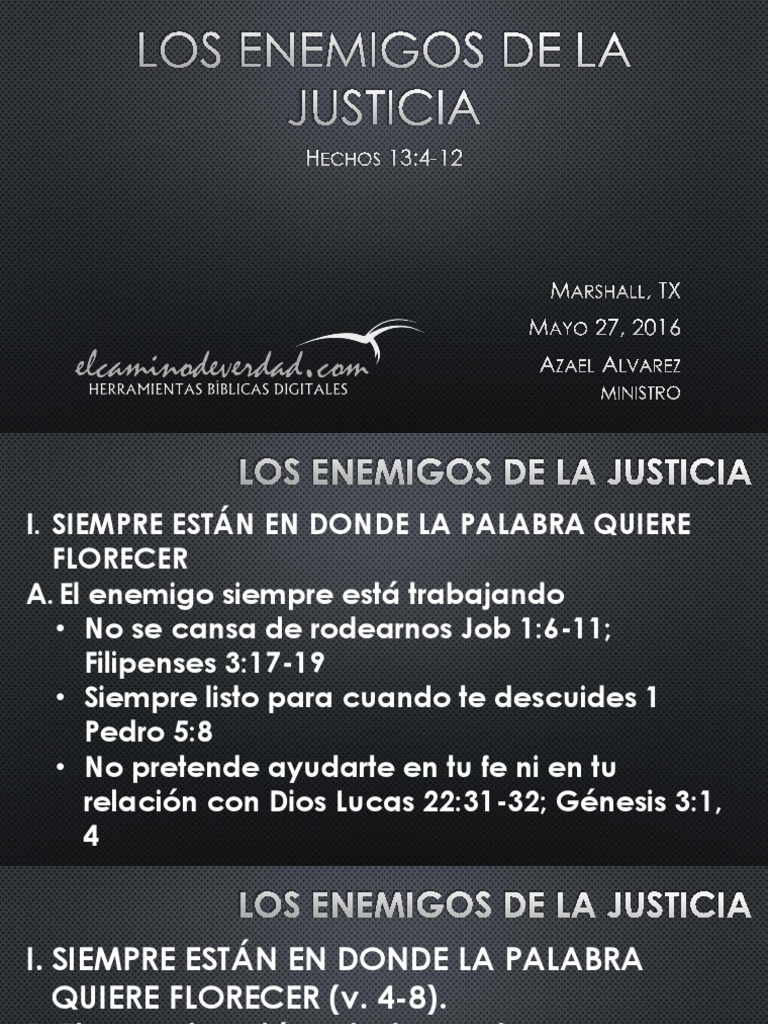 Los Enemigos de La Justicia, Azael Alvarez | PDF | Diablo | Satán