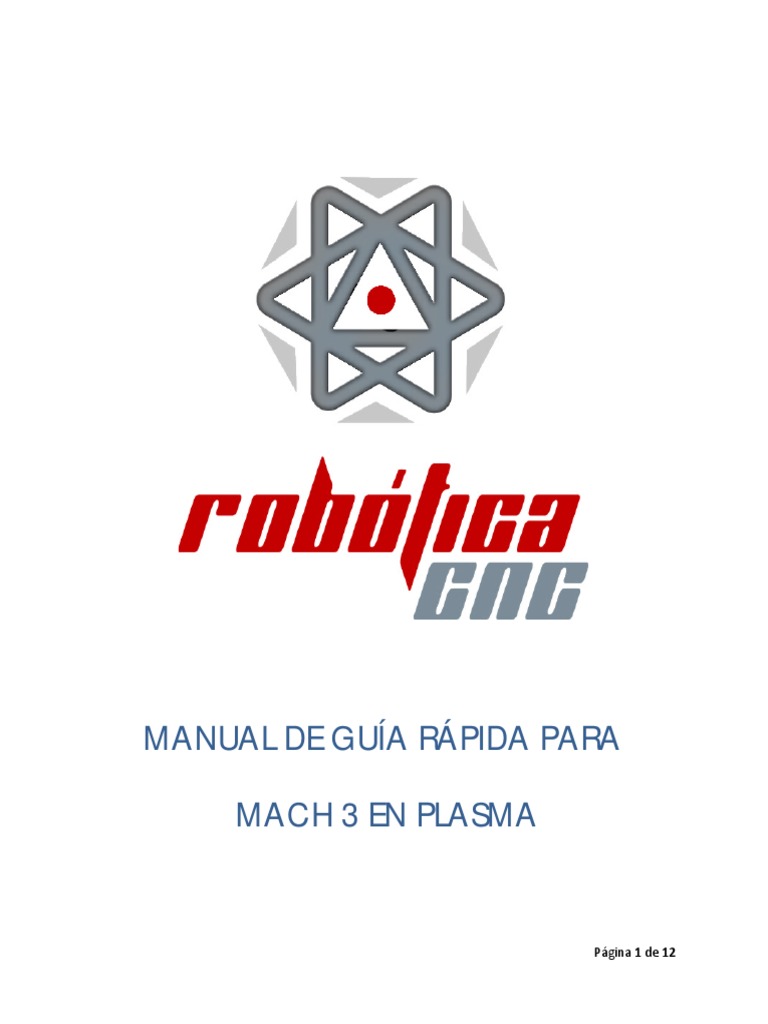 Robotica CNC Series SX Guia Rapida Mach3 Plasma PDF | PDF | Programa de computadora | Programación