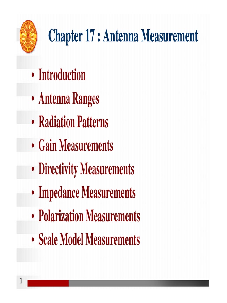 17: Antenna Measurement: Antenna Measurement | PDF | Antenna (Radio ...