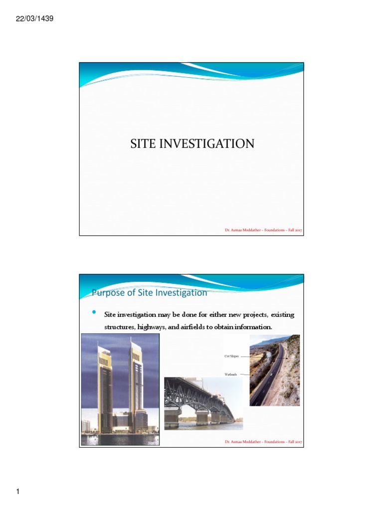 5 Site Investigation and Choice of Type of Foundation - F2017 PDF | PDF ...