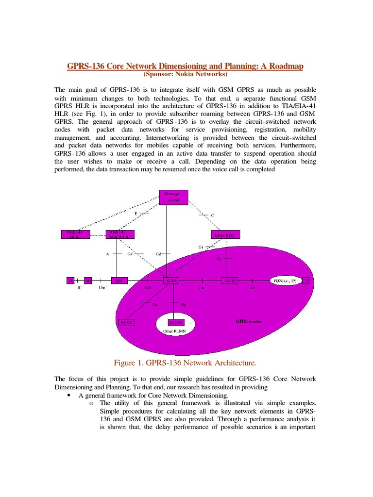 GPRS-136 Core Network Dimensioning and Planning: A Roadmap: (Sponsor ...