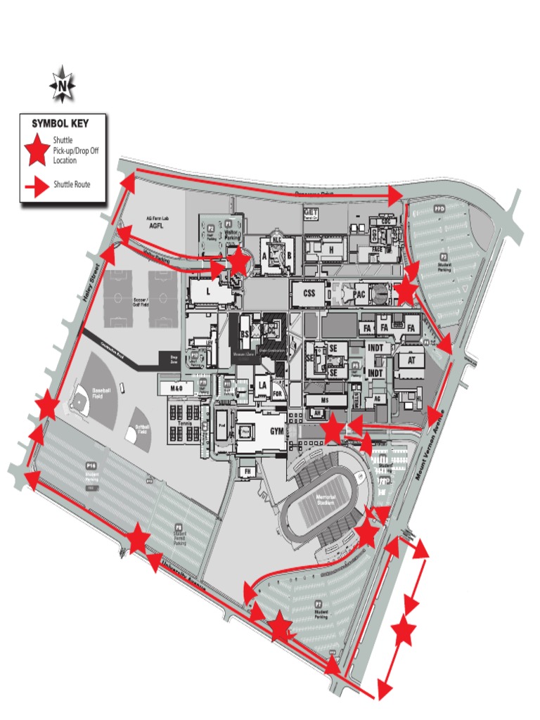 Shuttle Map With Arrows Red | PDF