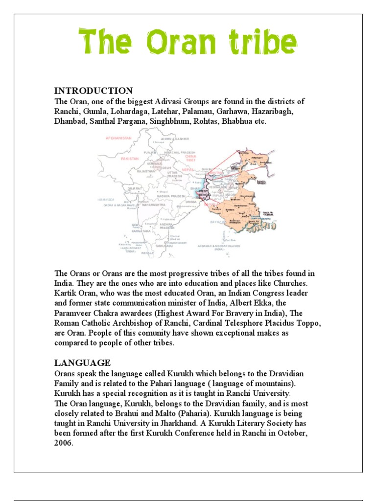 The Oran Tribe | PDF | Religion And Belief