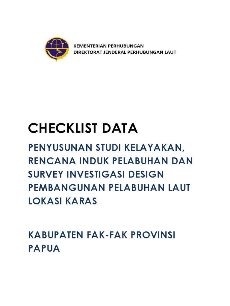 Checklist Data | PDF