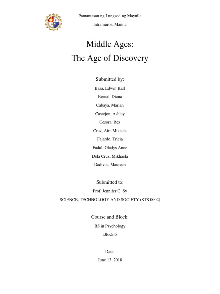 Middle Ages STS | PDF | Fortification | Printing