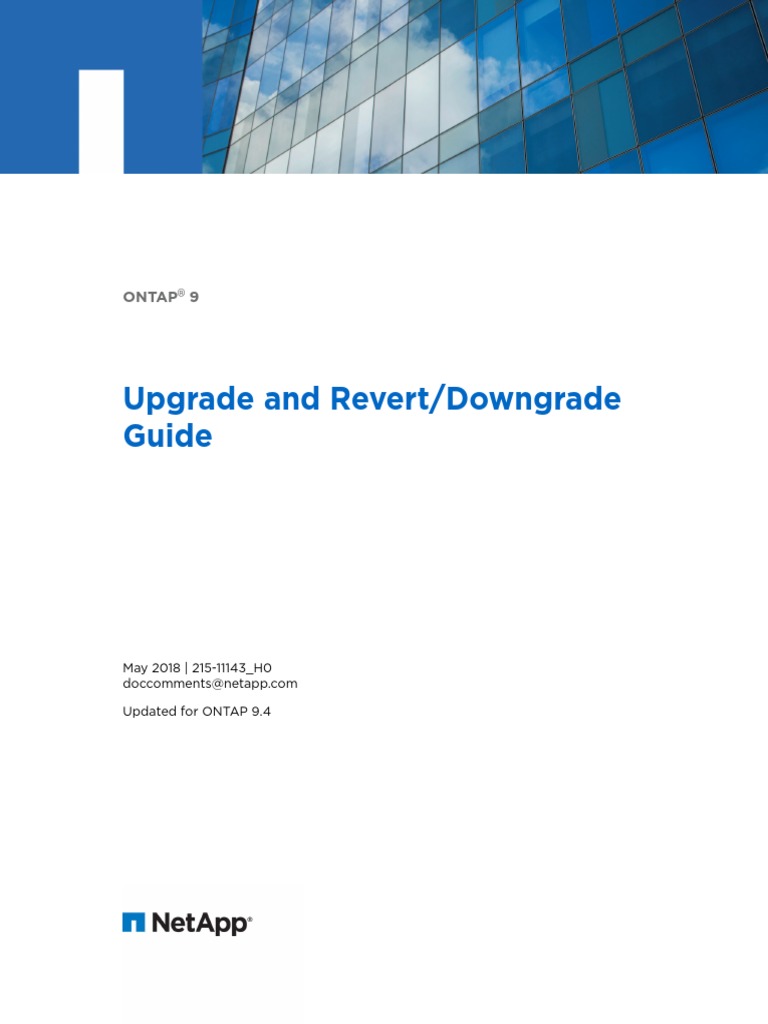 ONTAP 90 Upgrade and RevertDowngrade Guide | PDF | Data | Areas Of ...