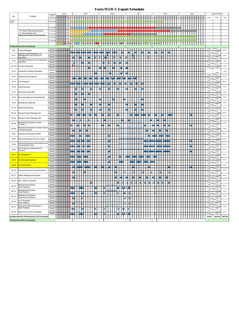 TECH-7 Work Schedule Sample | PDF | Engines | Engineering